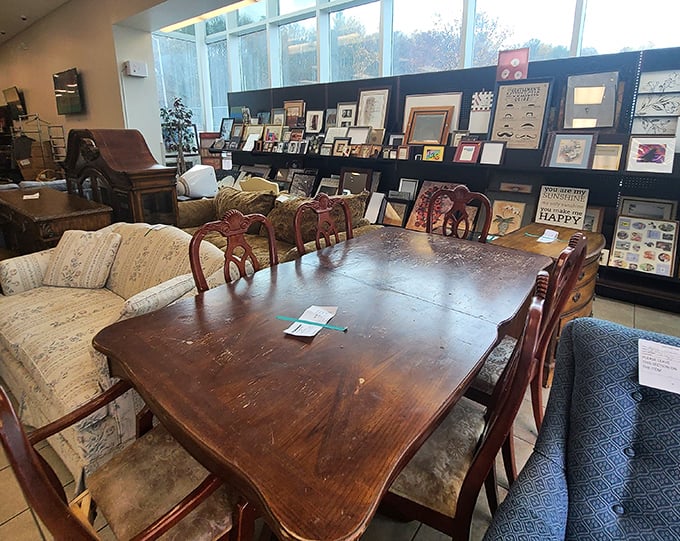 Not just furniture&mdash;a solid wood dining set with stories to tell. Imagine the dinner conversations this table has witnessed and will host again.