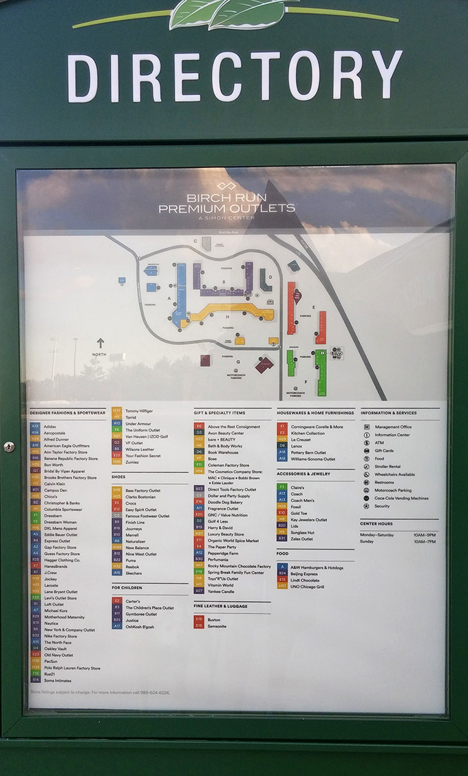 The directory board &ndash; a treasure map that separates amateur shoppers from professionals who plan their routes with strategic precision.