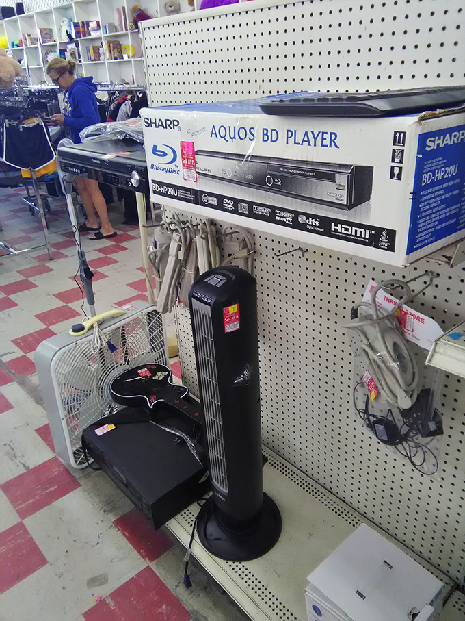 From Blu-ray players to tower fans, yesterday's technology awaits its chance to perform in a new home.