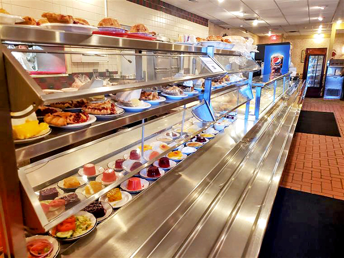 The cafeteria line&mdash;a gleaming runway of homestyle possibilities where every tray becomes a canvas and every diner is an artist of appetite.