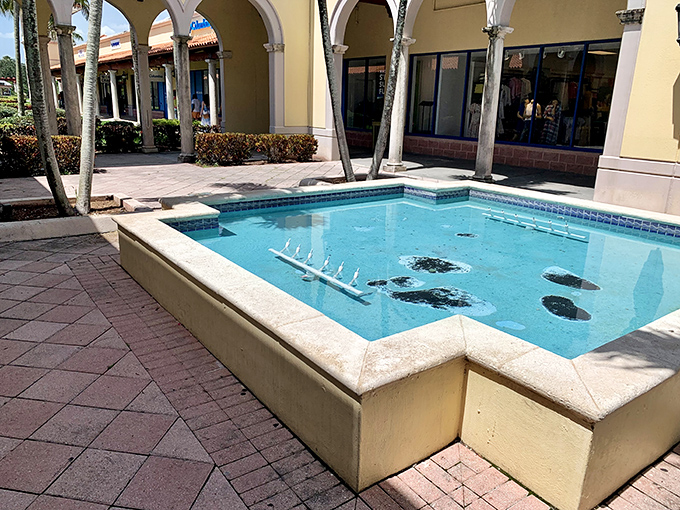 This decorative fountain offers shoppers a moment of zen between credit card swipes &ndash; retail therapy meets actual therapy.