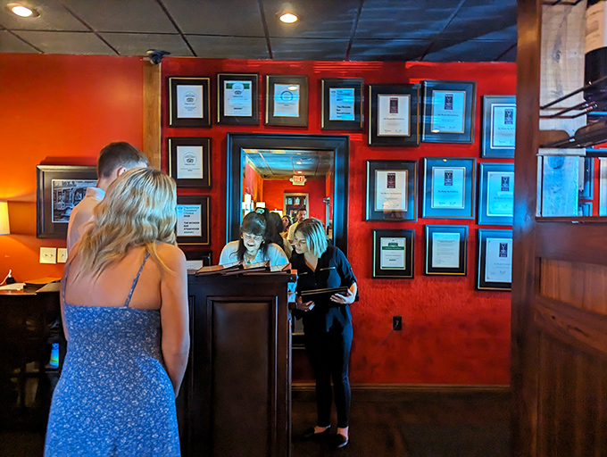 Awards line the wall behind the host stand &ndash; silent testimony to decades of excellence that locals have always known about.