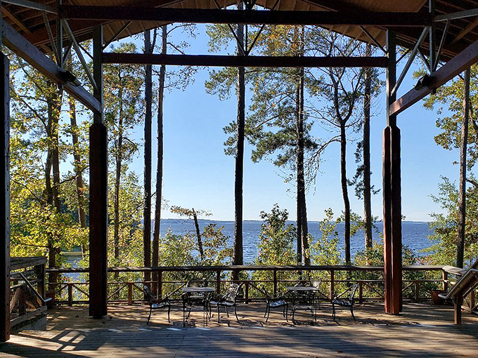 The pavilion view that makes smartphone cameras weep with inadequacy. Some vistas simply refuse to be captured digitally.