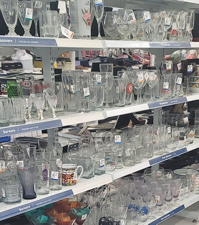 The glassware aisle sparkles with potential toast-worthy moments &ndash; from everyday juice to celebration-worthy champagne flutes.