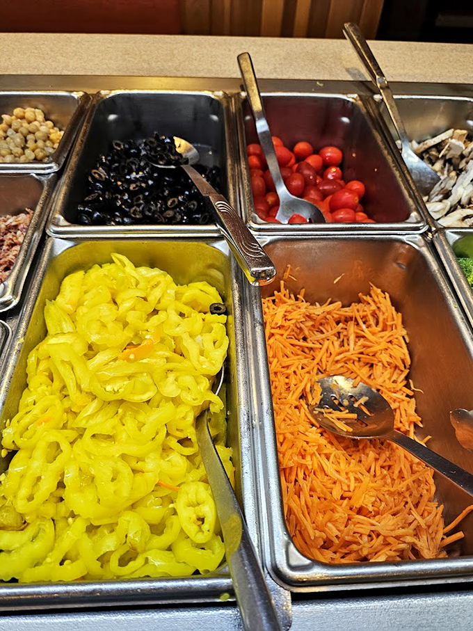 A rainbow of sides that threatens to upstage the main courses &ndash; those buttery noodles alone are worth the trip.