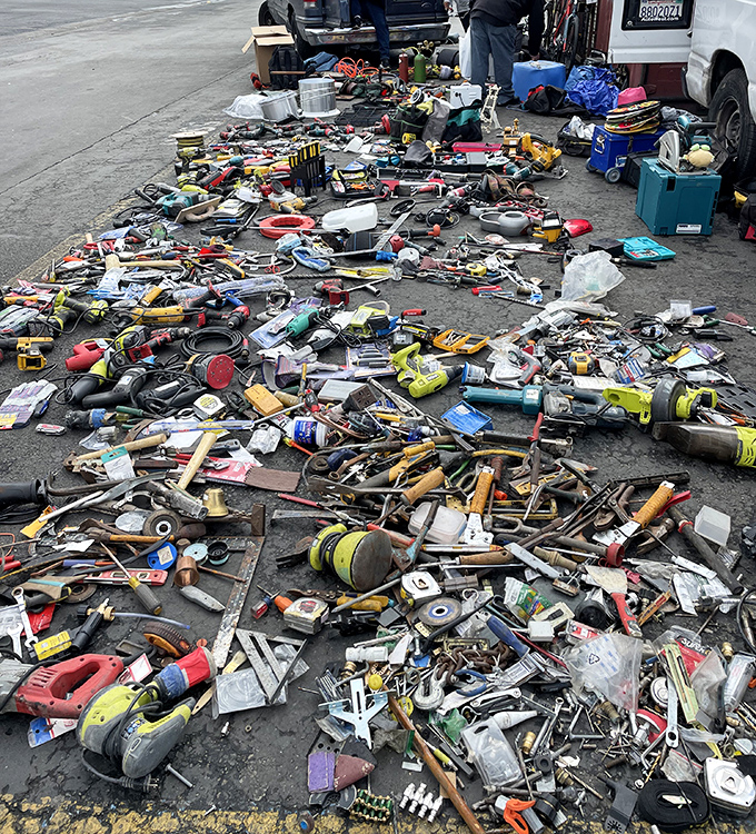 The tool section: where DIY dreams are born and "I can fix that myself" statements begin their journey into reality.