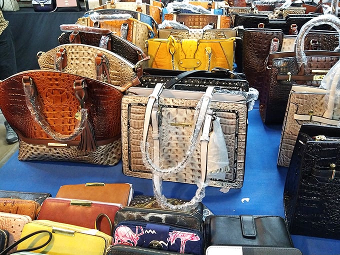 Handbag heaven for the fashion-forward bargain hunter. That yellow statement piece is practically screaming to be paired with summer sundresses.