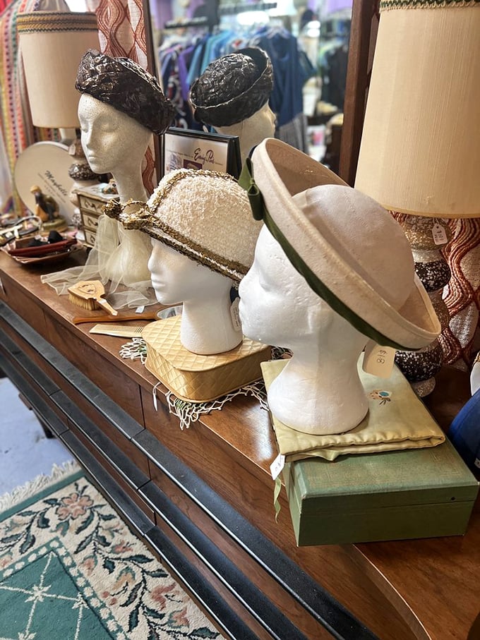These vintage hats aren't just accessories—they're crowning glories from an era when no outfit was complete without proper headwear.