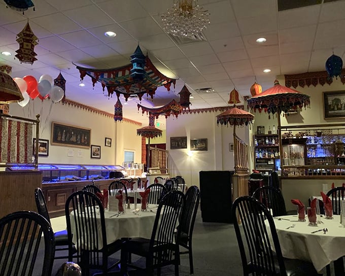 The restaurant transforms ordinary tables into dining sanctuaries with traditional d&eacute;cor that transports you straight to the subcontinent.