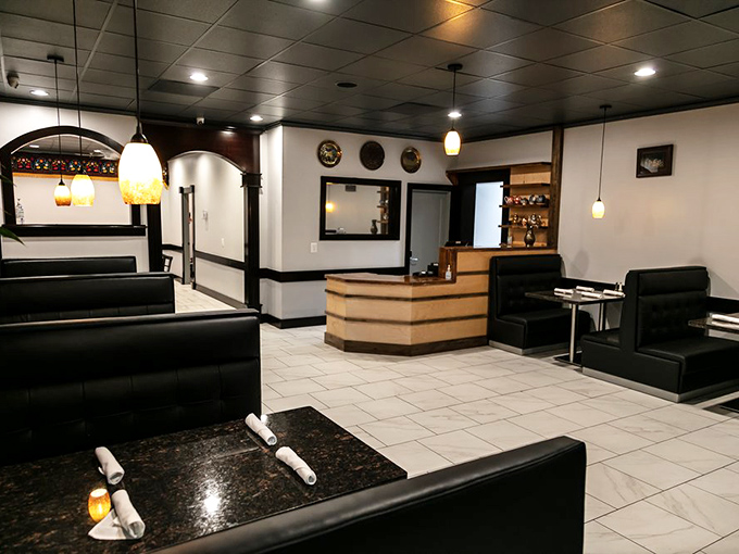 The welcoming interior strikes that perfect balance—sophisticated enough for date night, comfortable enough for Tuesday's dinner with friends.