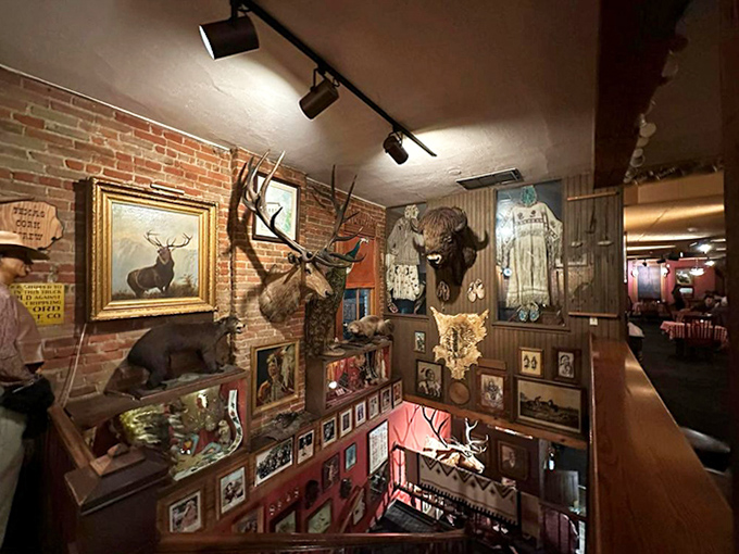 Every inch of wall space tells a story&mdash;of hunts, history, and the American West. It's like dining inside a museum where the exhibits watch you eat.