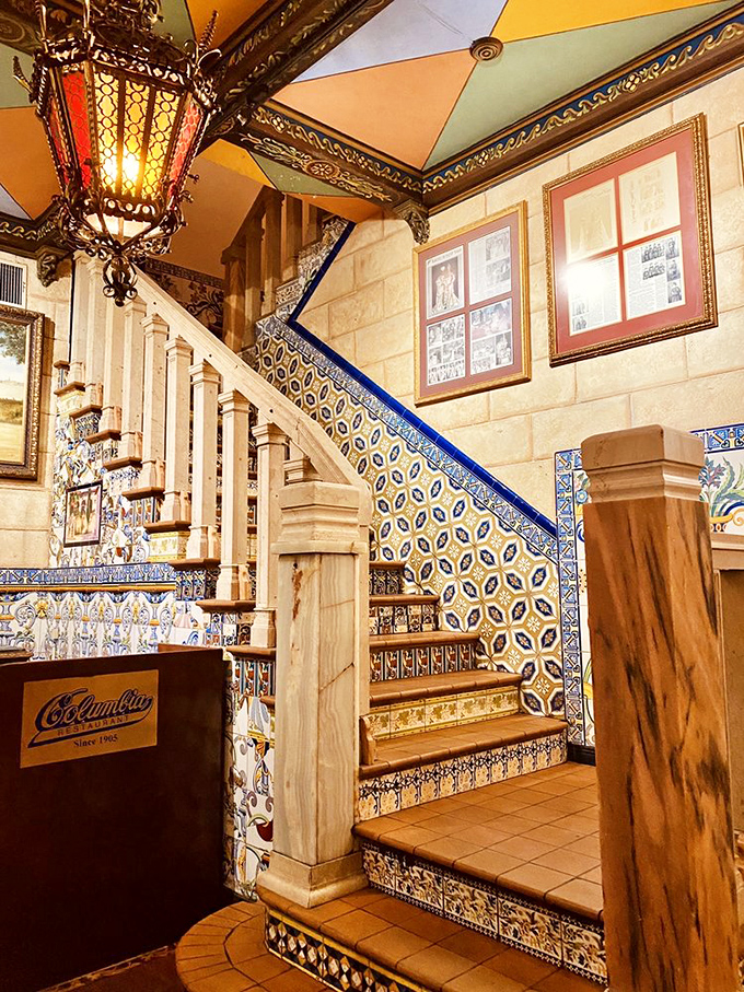 These aren't just stairs&mdash;they're a ceramic-tiled journey through Spanish design history. Each step is practically begging for a photo opportunity.