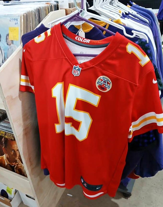 Sports memorabilia that keeps the dream alive: This Kansas City Chiefs jersey lets fans wear their passion, even in Vikings territory.