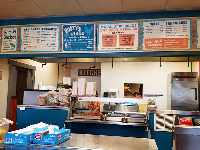 A glimpse into the kitchen &ndash; the command center where landlocked magic transforms into coastal delights.