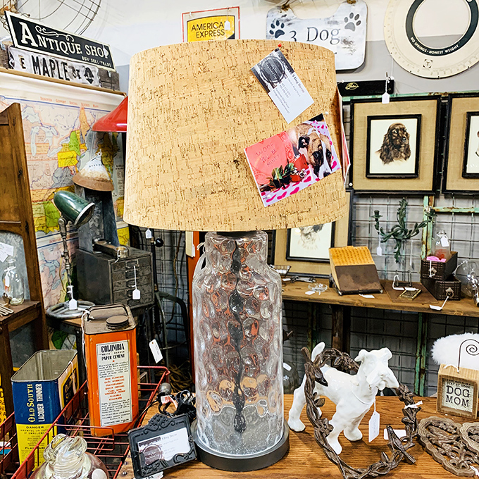 Not just a lamp&mdash;a conversation starter with a cork shade and bottle base that's begging to illuminate your most interesting corner. 