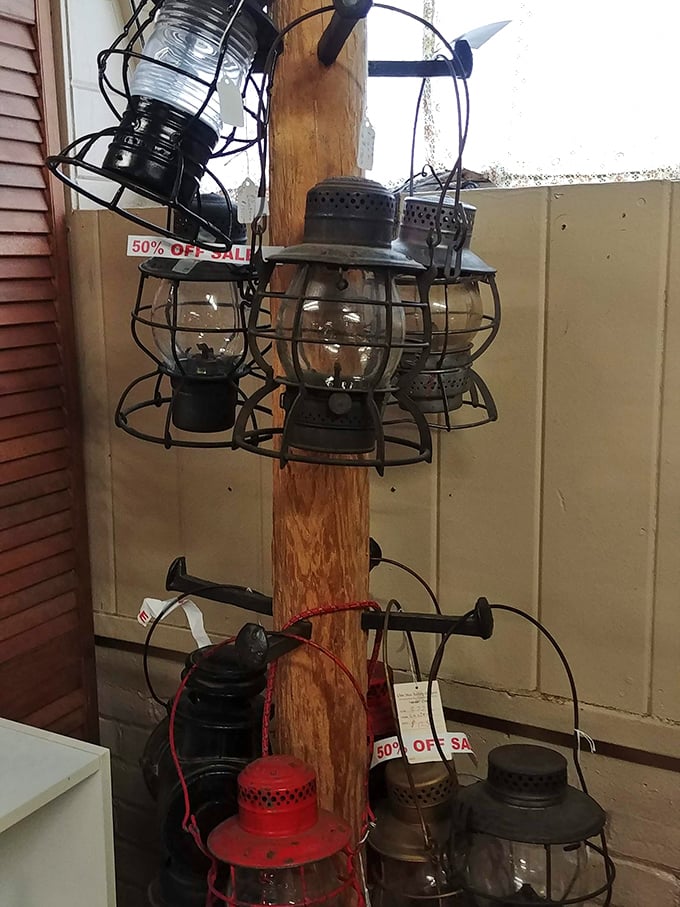 These vintage lanterns once lit the way through dark country nights. Now they illuminate collectors' homes with warm, nostalgic glow.