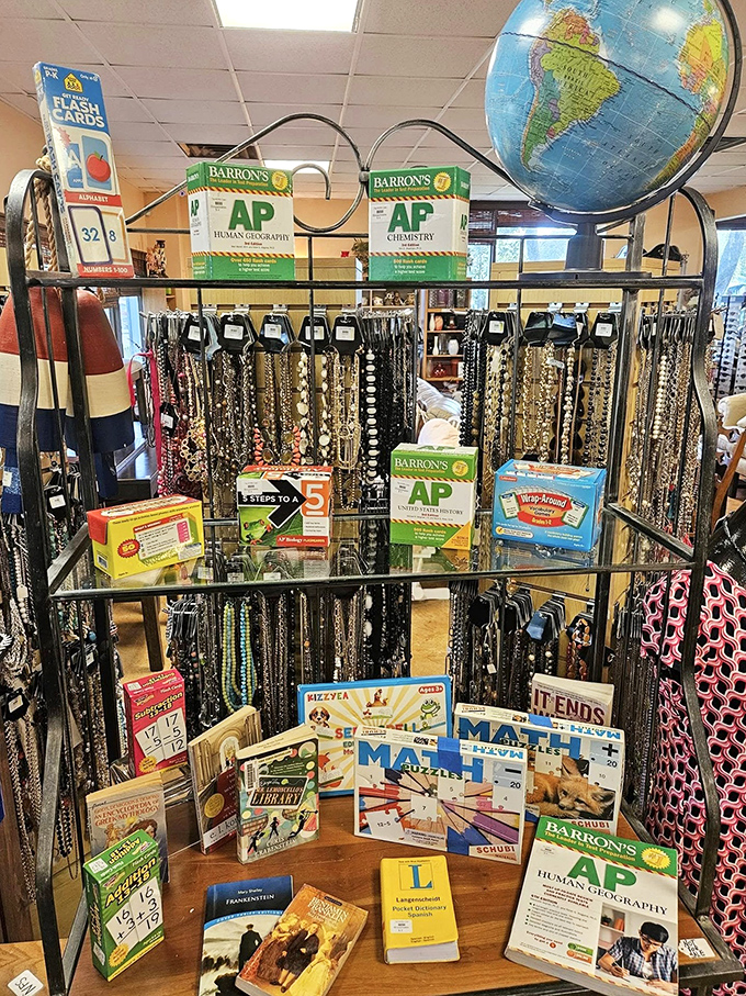 The educational corner: where AP study guides and classic literature meet, proving that knowledge doesn't have to come with a hefty price tag.