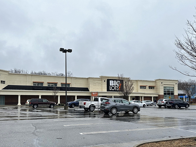 Even on rainy days, the outlet's spacious parking lot accommodates the pilgrimage of deal-seekers from near and far.