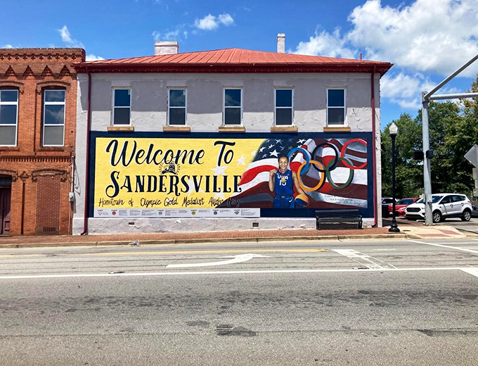 Sandersville's patriotic mural celebrates Olympic gold medalist Allisha Gray&mdash;proof that small towns can produce world-class talent without world-class cost of living.