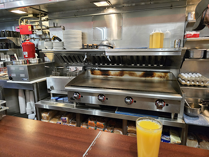 The battlefield of breakfast&mdash;where eggs are cracked, pancakes are flipped, and morning hunger goes to die a delicious death.