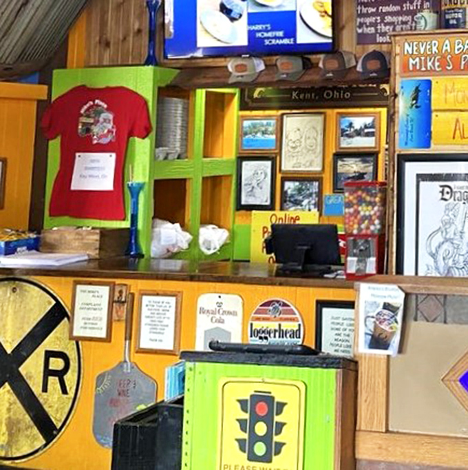 The order counter bursts with color and personality, a command center for culinary chaos where food dreams become reality.