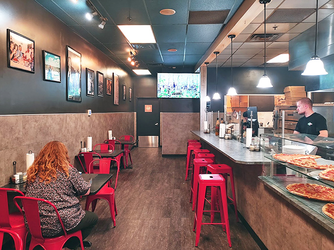 The dining area strikes that perfect balance between casual comfort and "yes, I'm definitely ordering way too much food."