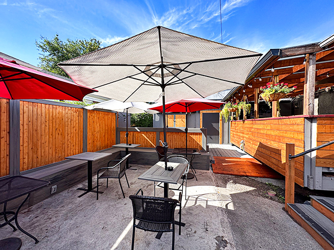 Portland's precious sunny days deserve this patio. Simple, spacious, and ready for those rare moments when vitamin D meets comfort food.