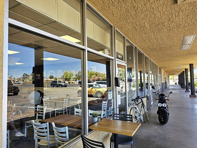 Outdoor seating for those perfect Arizona days when you want sunshine with your sashimi.