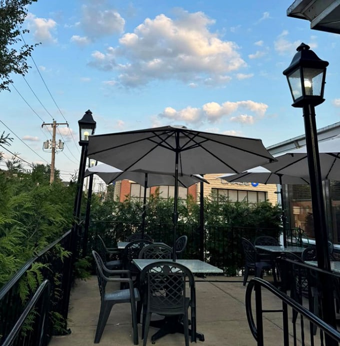The outdoor patio provides a lovely option for dining al fresco when Pennsylvania weather decides to cooperate with your plans.