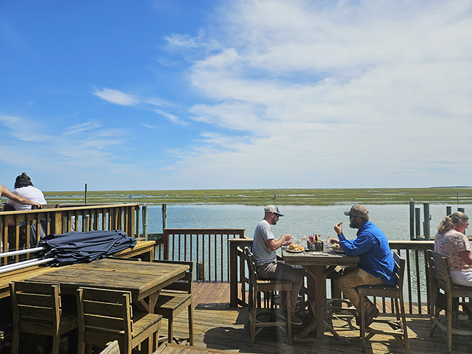 Outdoor dining with a view that makes you forget what century you're in. This deck has hosted more perfect moments than a romance novel.
