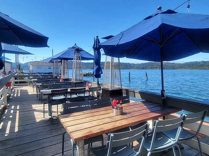 The outdoor deck&mdash;where fresh air seasons every bite and conversations flow as freely as the nearby tides.