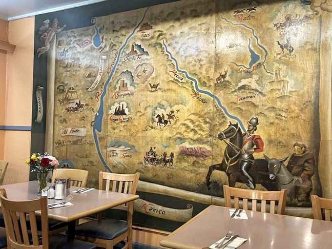 The magnificent mural depicting New Mexico's storied past &ndash; a history lesson you can enjoy between bites of blue corn enchiladas. 