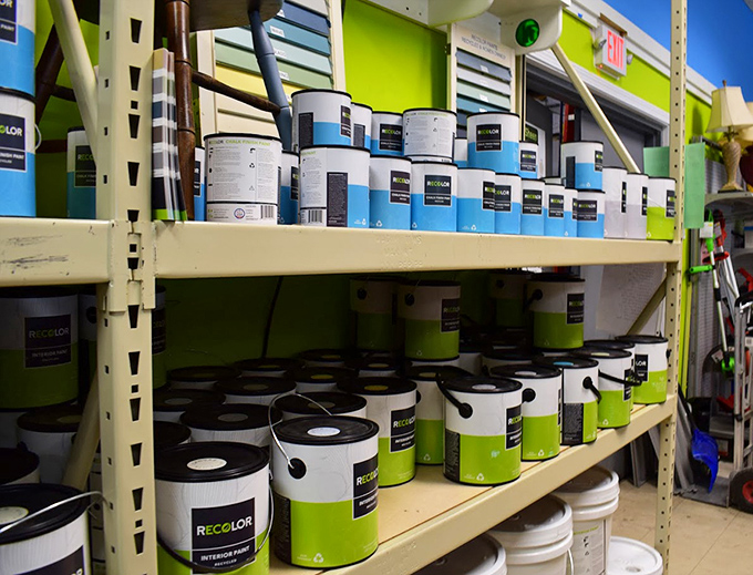 Paint section offering endless color possibilities for your next project or procrastination-fueled Pinterest inspiration board fantasy.