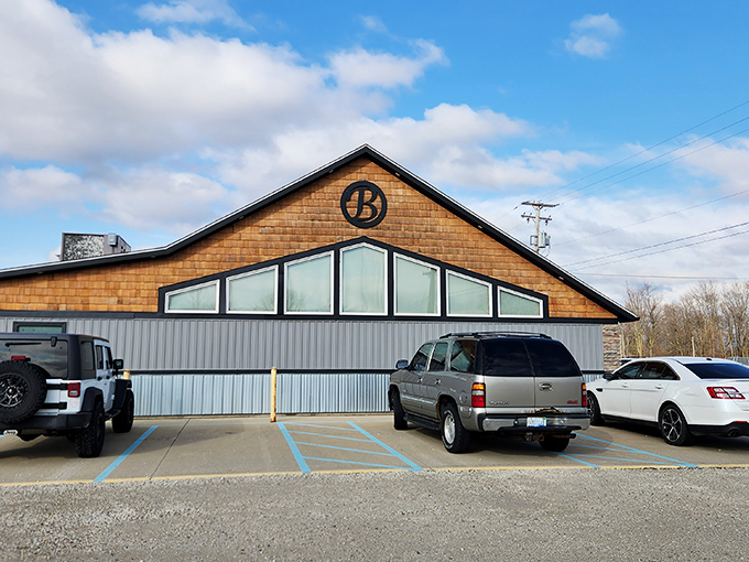 Parking spots filled with both work trucks and luxury sedans&mdash;great steak is the ultimate social equalizer.