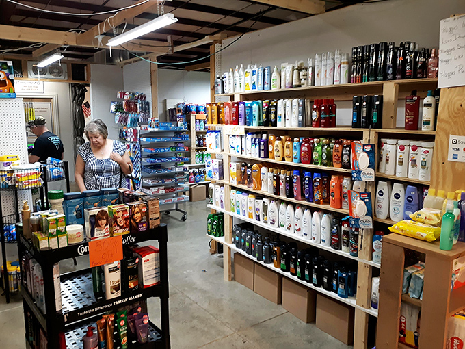 Shampoo boulevard meets conditioner avenue. Personal care products lined up like soldiers ready for bathroom deployment.