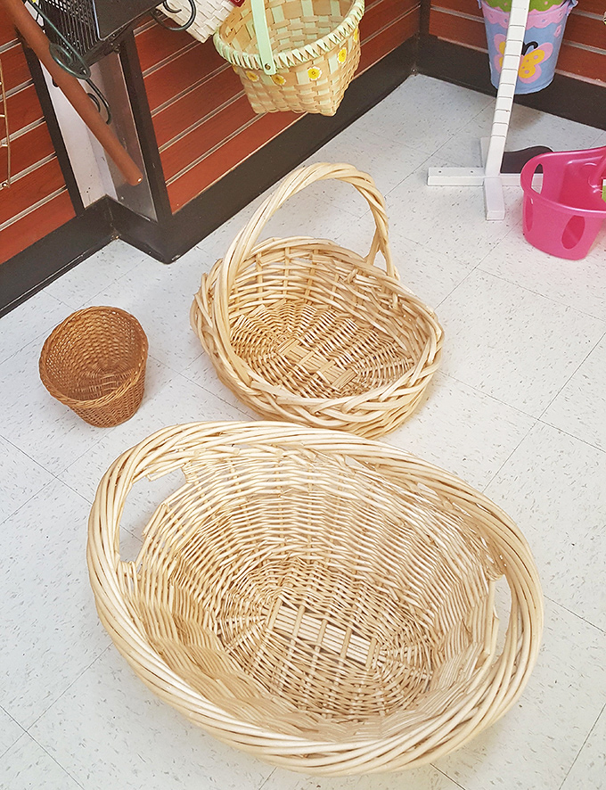 Baskets upon baskets upon baskets. Perfect for everything from picnics to organizing that junk drawer you've been avoiding.