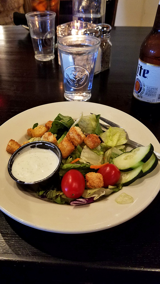 A salad that doesn't apologize for being healthy&mdash;it's too busy being delicious with those garden-fresh vegetables and house-made dressing.