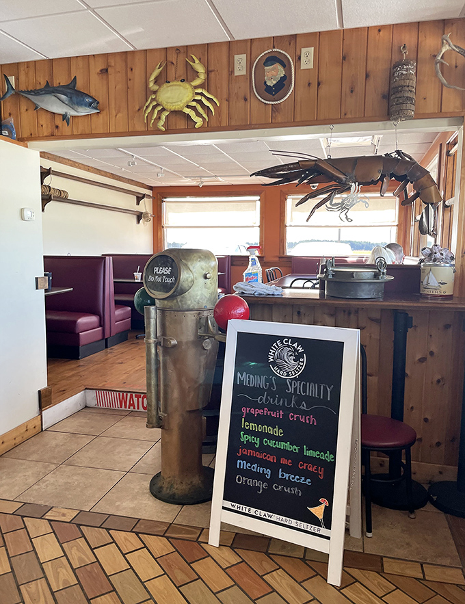 Maritime decorations watch over diners like friendly guardians of good taste and even better crab cakes.