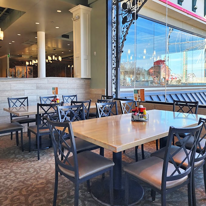 Modern elegance meets Southern charm in a dining space designed for lingering conversations and the inevitable "just one more biscuit" moment.