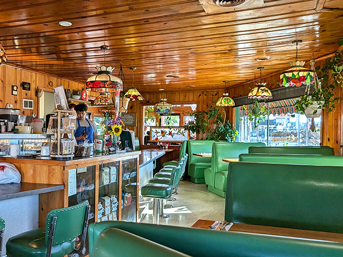 Those green vinyl booths have witnessed countless breakfast conversations and probably hold the secrets of the universe.