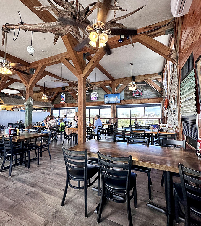 Where every table feels like the captain's table. Those wooden beams have witnessed countless "this is the best seafood ever" declarations.