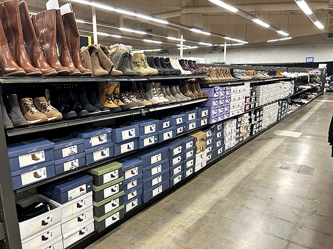 Boot boulevard meets sneaker street. A footwear collection that would make Imelda Marcos nod in respectful approval.