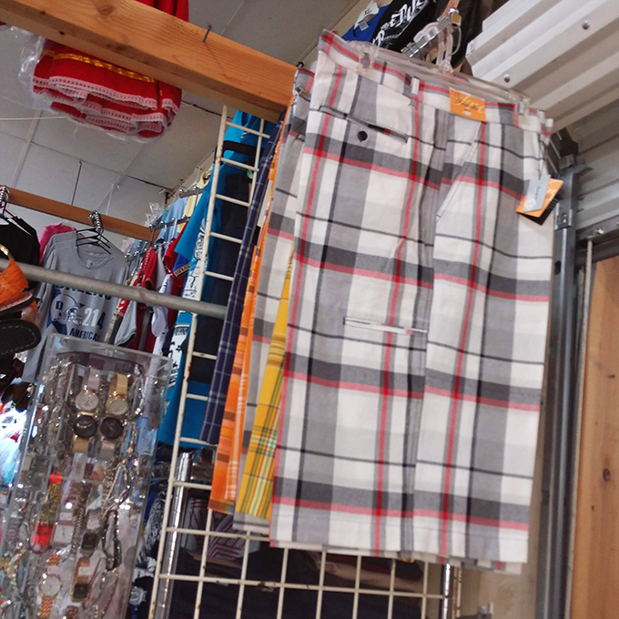 Plaid perfection hanging in pattern purgatory. These aren't just shorts&mdash;they're statements about who you aspire to be at the next barbecue.