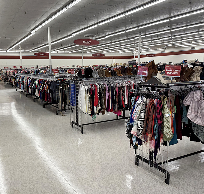 The men's department: where yesterday's business casual becomes today's vintage cool with zero effort.