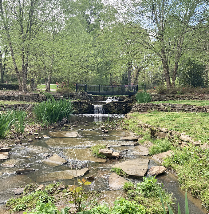 A babbling brook that somehow speaks the universal language of "slow down and breathe." Nature's version of meditation.