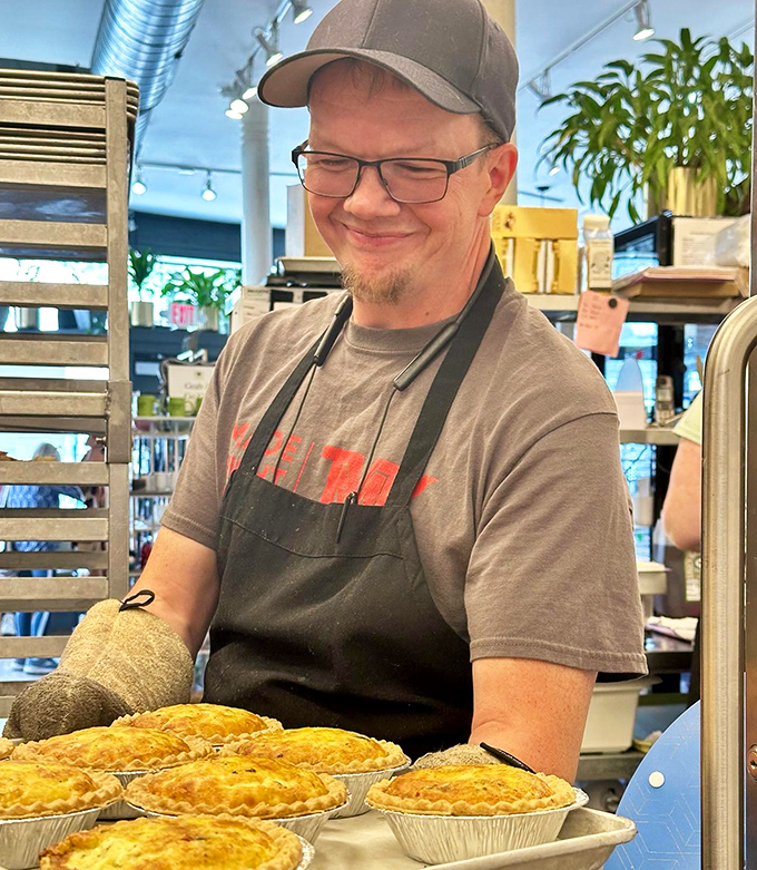 That smile says it all &ndash; the satisfaction of creating something that will become the highlight of someone's day, one pie at a time.