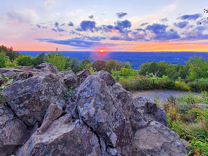 Mother Nature showing off at sunset with colors that would make even the most talented Instagram filter developer weep with inadequacy. 