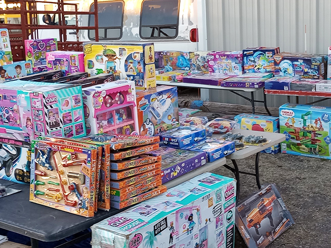 Childhood joy stacked high! These toys might be the bargain of the century or just what a grandparent needs for the next visit.