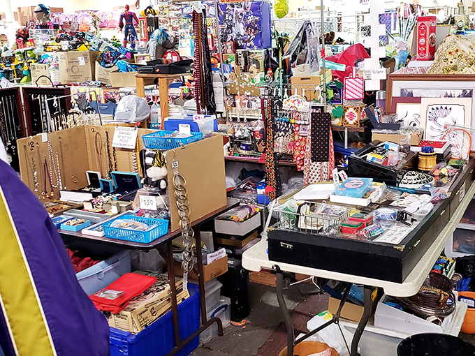 A wonderland of organized chaos&mdash;trinkets, jewelry, and collectibles create a three-dimensional I Spy game for patient treasure hunters.