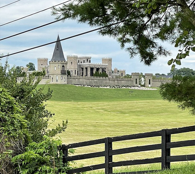 From across the rolling Kentucky pastures, the castle appears like a mirage &ndash; part European fantasy, part bourbon-fueled dream.
